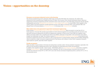 The German technology industry. Opportunities in a more open supply ...