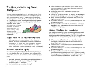 The Gerrymandering Game | PDF