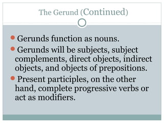 The Gerund | PPT