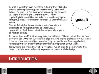 The Gestalt of Slides | PPTX