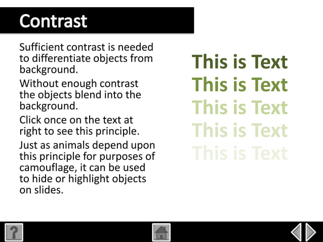 The Gestalt of Slides