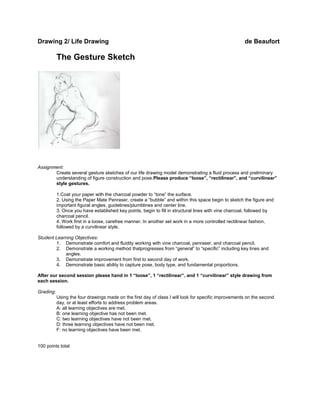 Assignment: The Gesture | PDF