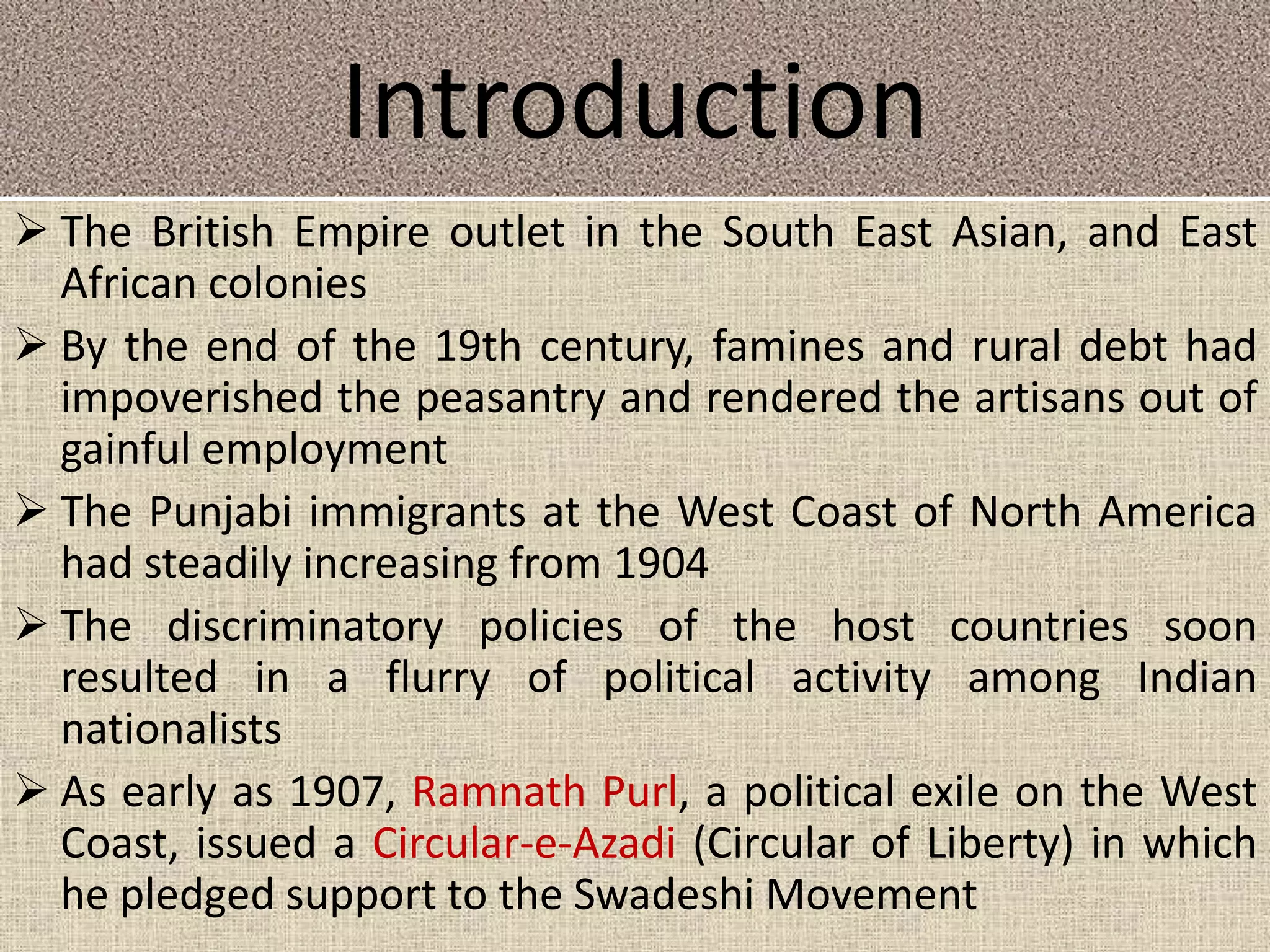 The Ghadar party ppt by dr. rao | PPTX