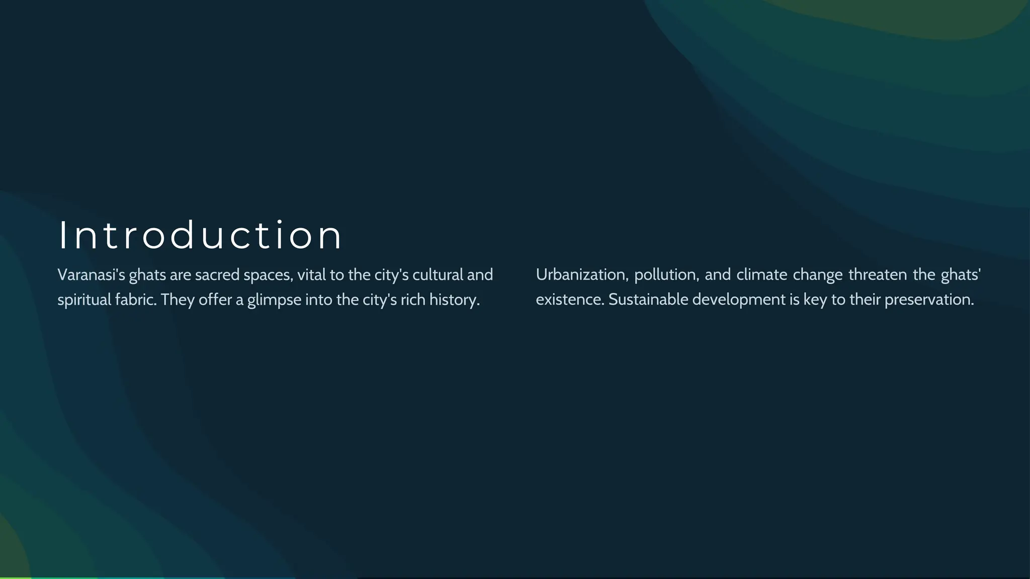 The Ghats of Varanasi Sustainable Development Along Waterfronts | PPT