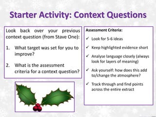 Stave Three - The Ghost of Christmas Present | PPT