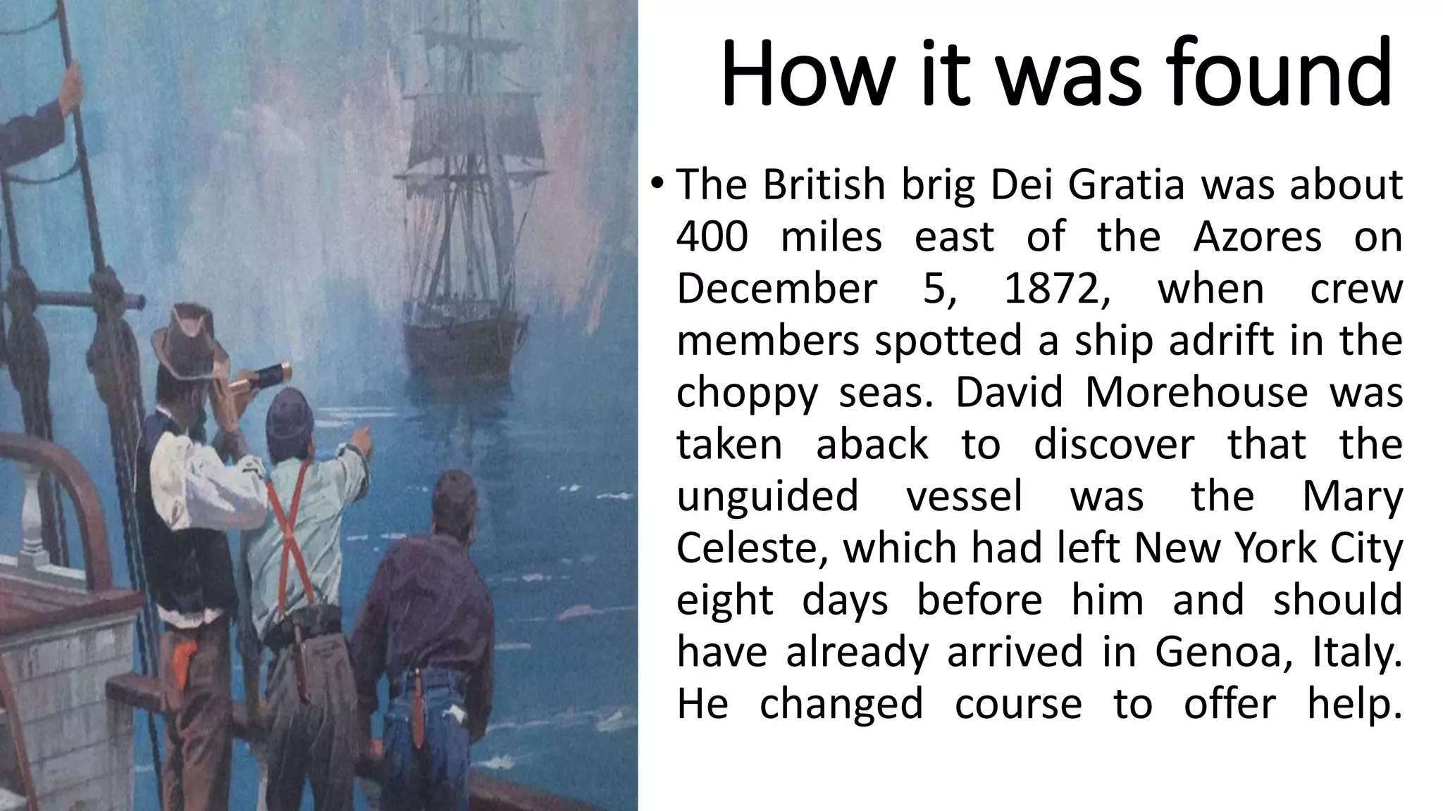 Mary Celeste - The mystery | PPTX