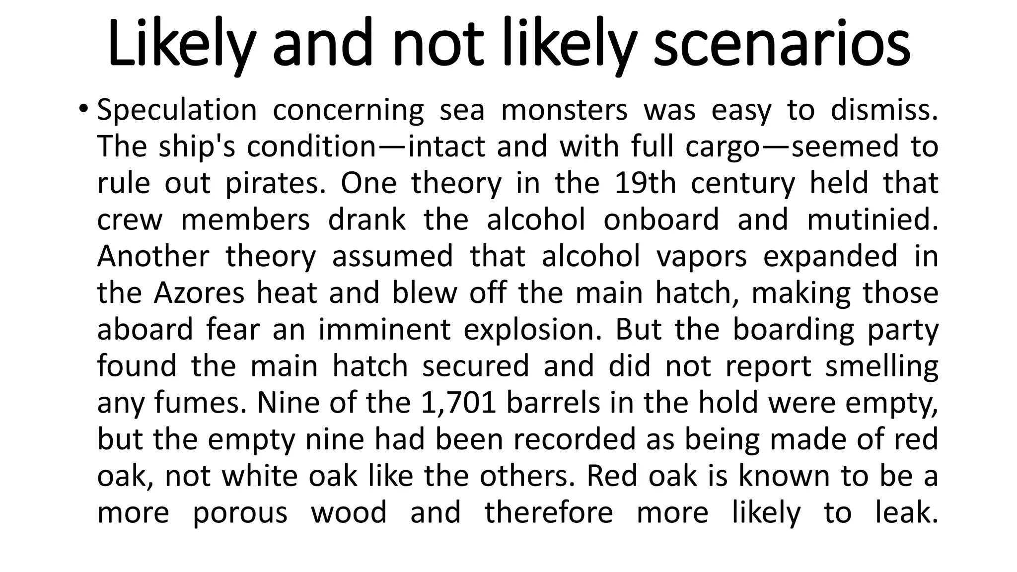 Mary Celeste - The mystery | PPTX