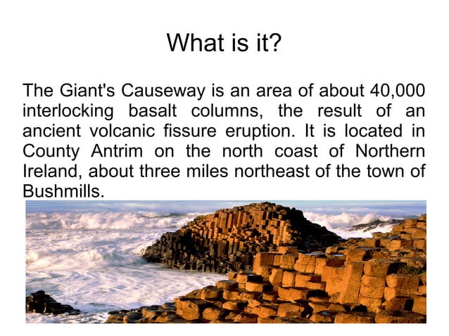 The Giant's Causeway | PPT | Geology | Science
