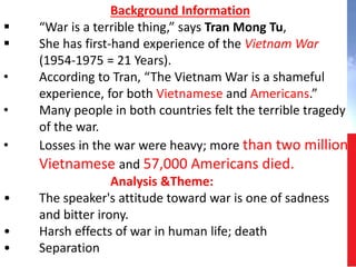 The Gift in WartimeTran Mong Tu (translated by Vann Phan).pptx