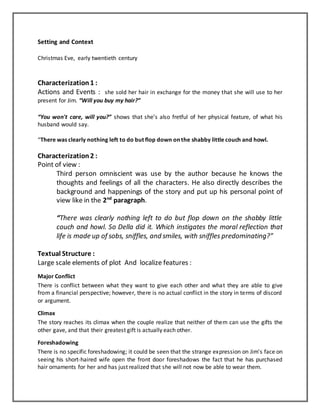 Stylistic analysis The gift of Magi | DOCX