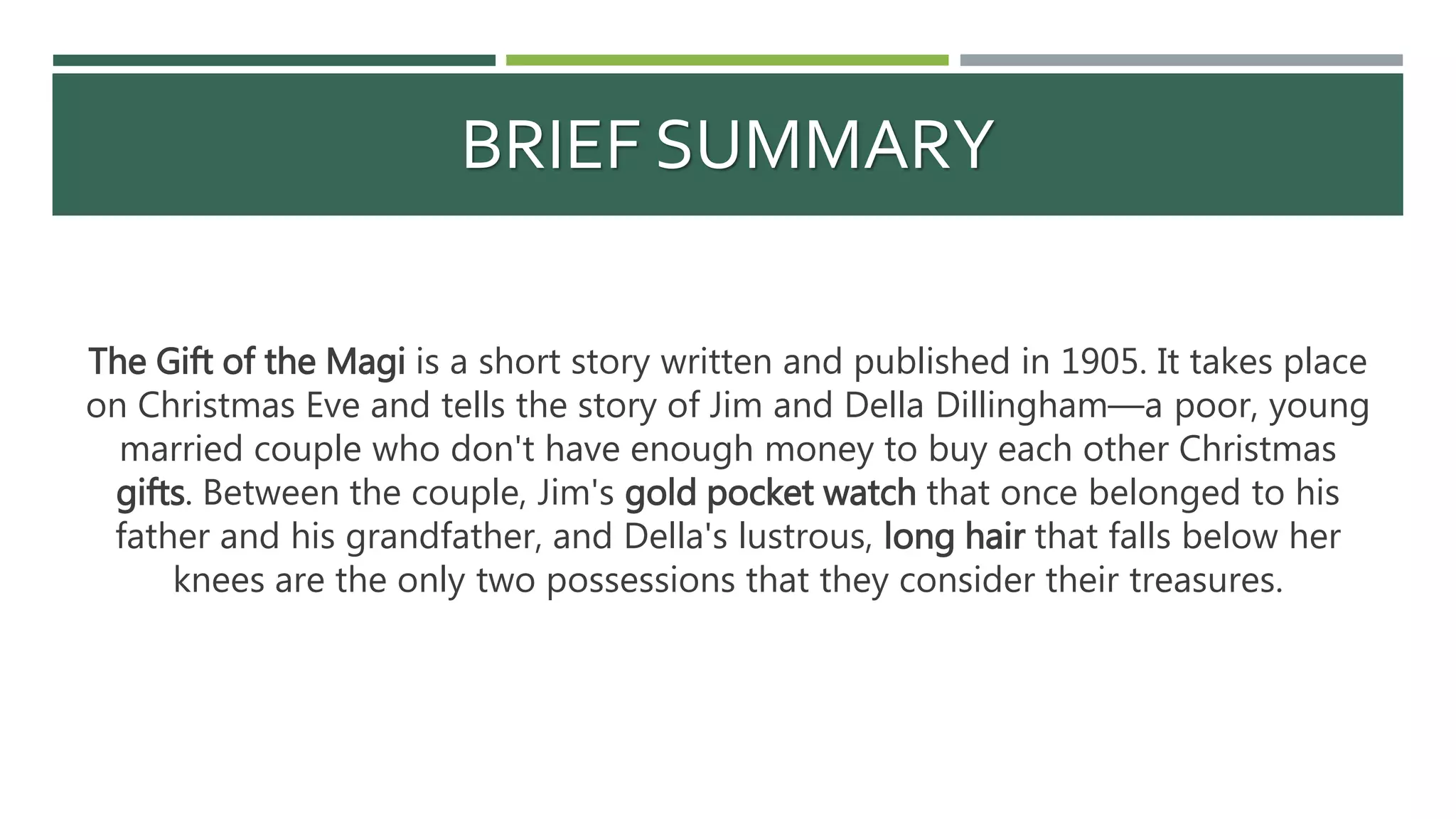 The Gift of the Magi by O. Henry | PPTX