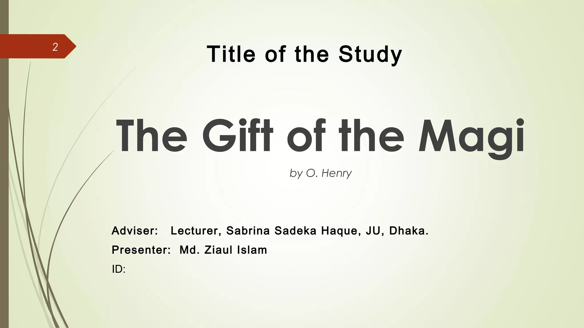 The Gift of Magi with Classroom activities | PPT