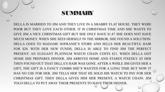 The Gift of Magi with Classroom activities | PPT