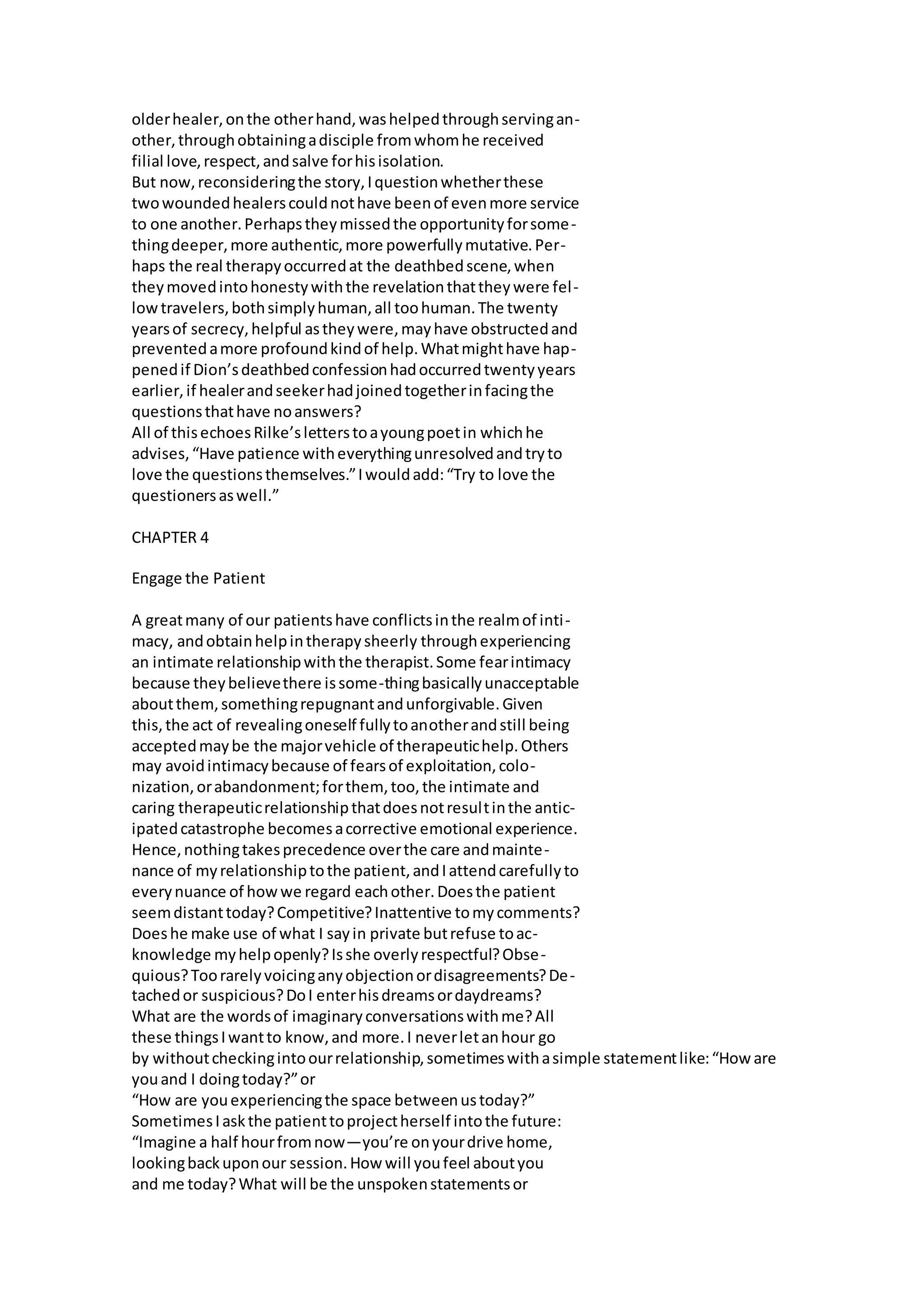 The gift of therapy yalom | DOCX