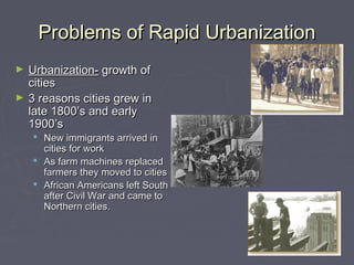 Urbanization 1800s