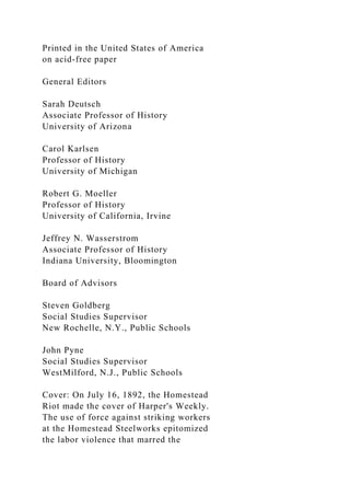 The Gilded AgeA History in DocumentsJanette .docx