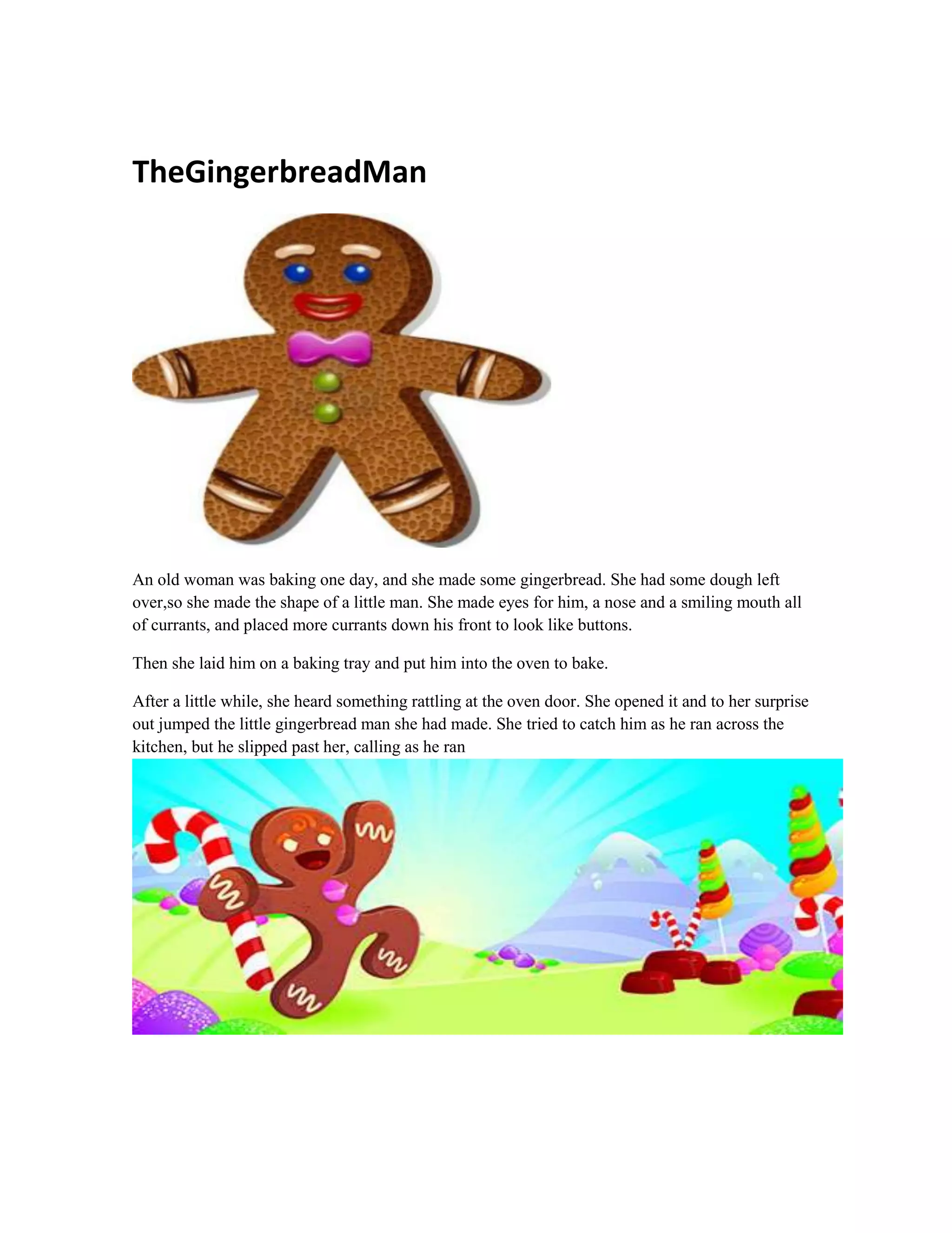 The gingerbread man | DOCX | Desserts and Baking | Food & Drink