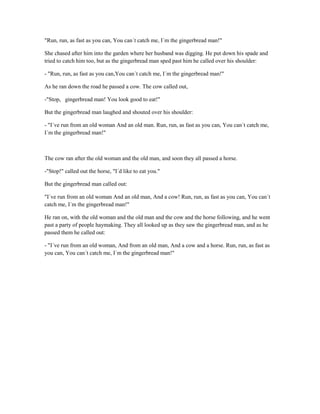 The gingerbread man | DOCX | Desserts and Baking | Food & Drink