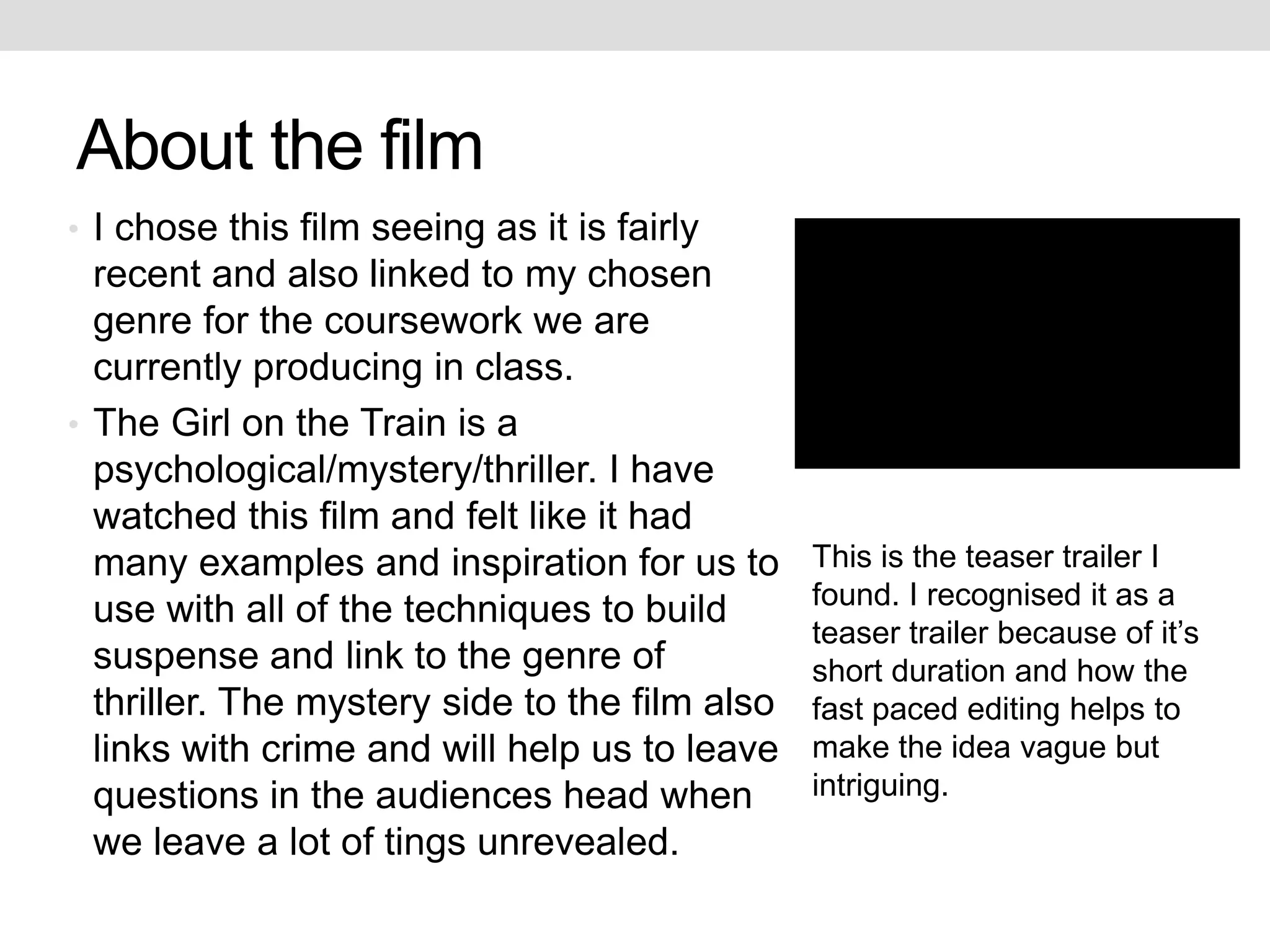 The girl on the train’ analysis | PPTX