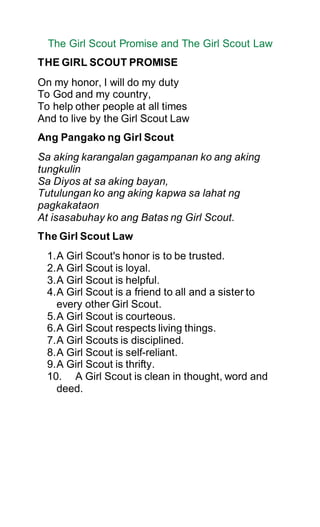 Girl Scout Law