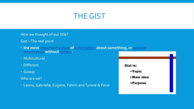 The Gist | PPTX
