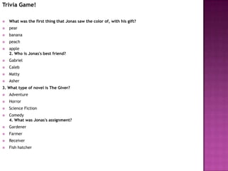 The Giver Final Copy | PPT