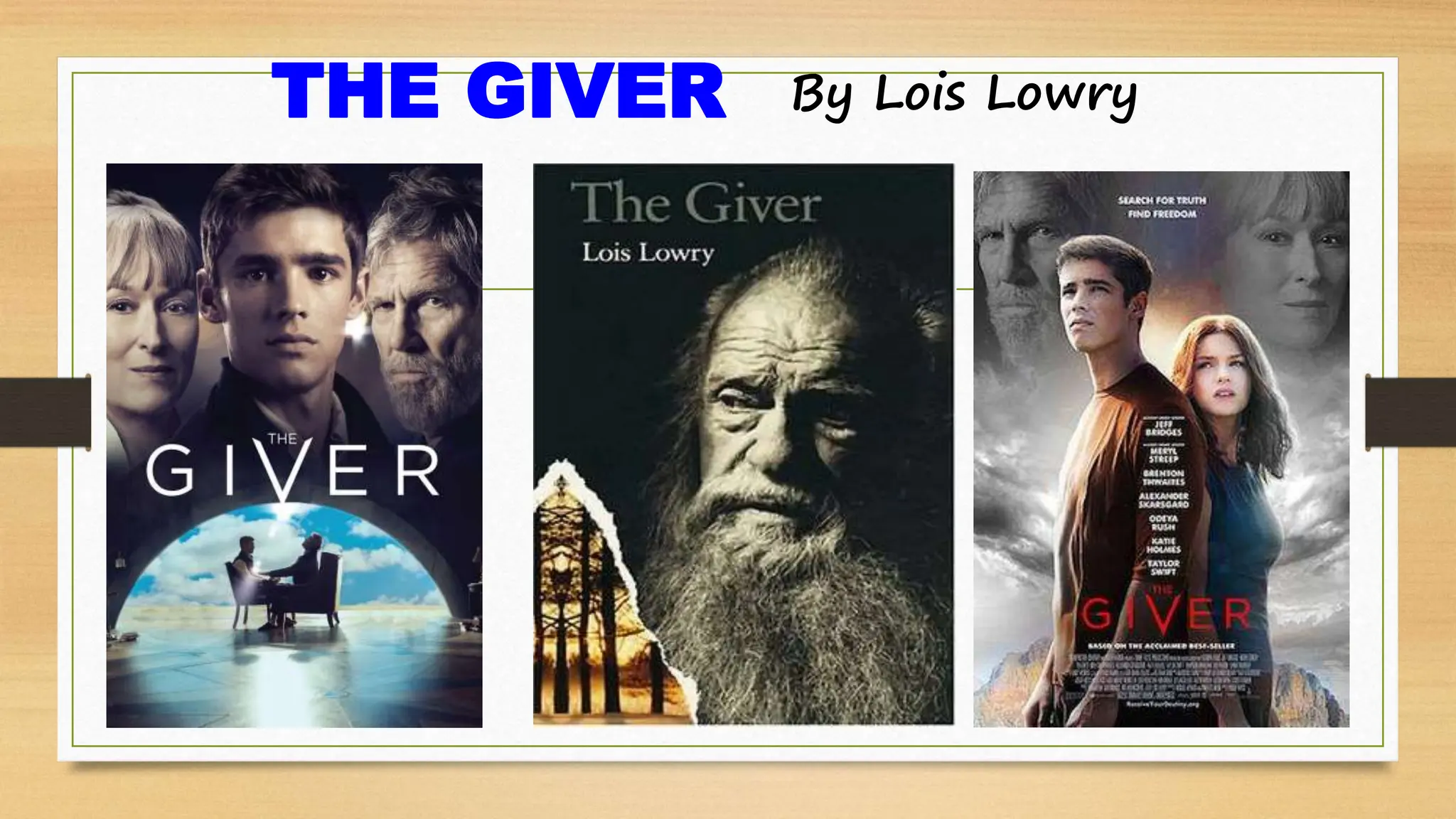 LITERARY WORK THE GIVER BY LOIS LOWRY.pptx
