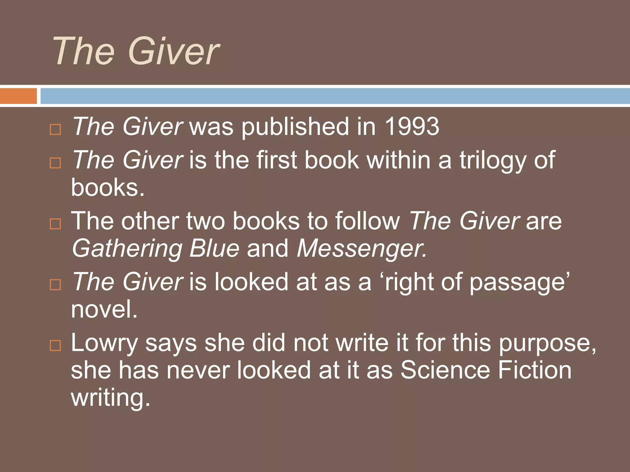 The Giver | PPTX