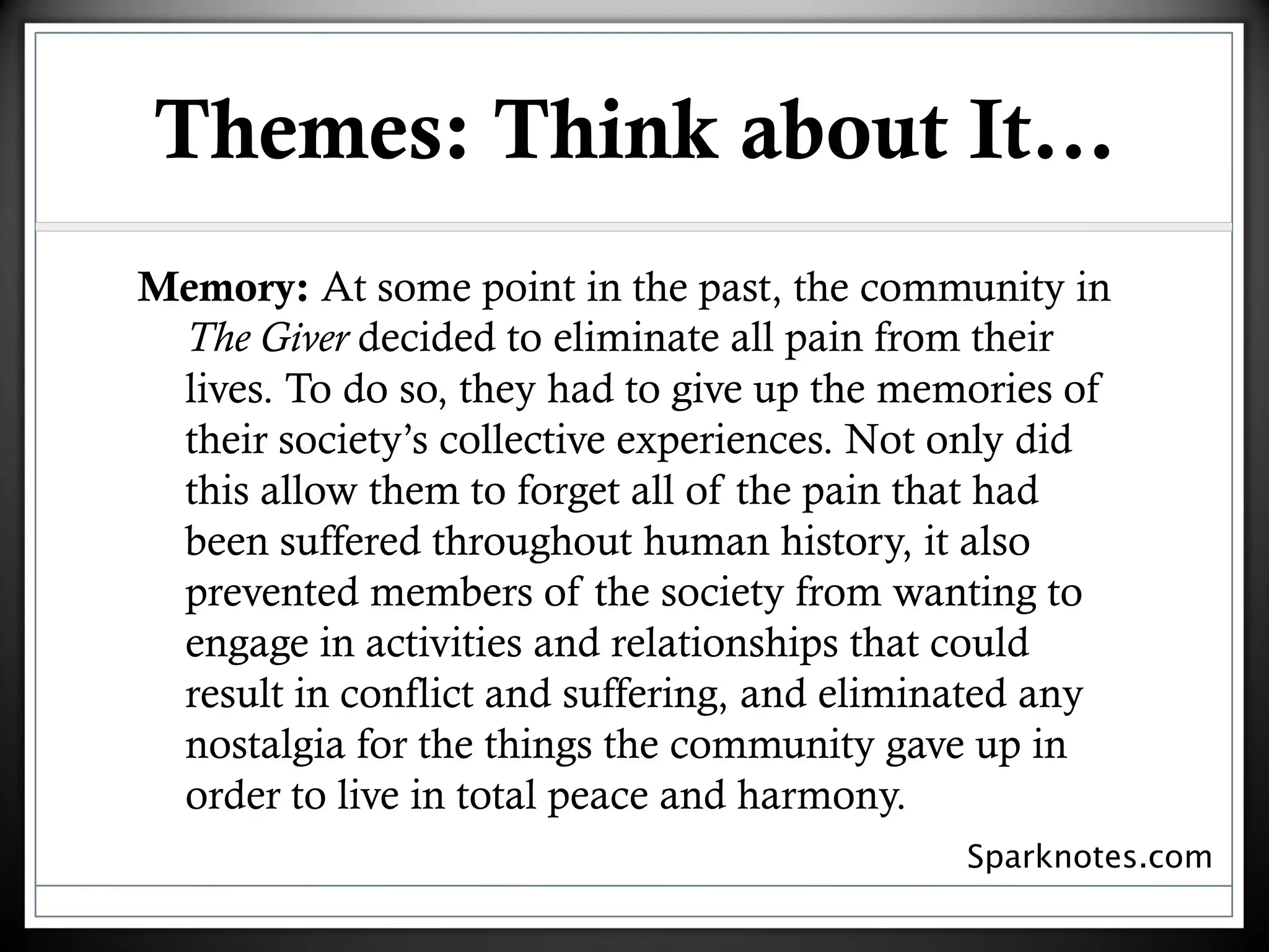 The Giver Background Info | PDF