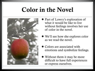 The Giver Quotes About Colors