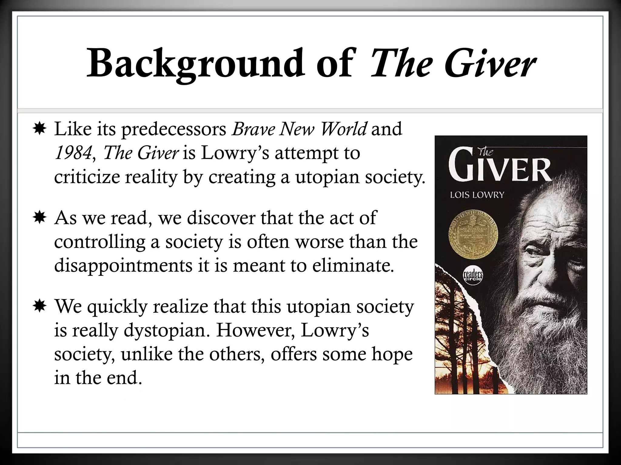 The giver intro | PDF