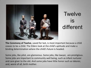 The Giver by Lois Lowry, a book talk for teachers and librarians | PPTX