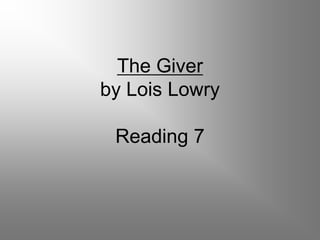 The Giver ppt 1.2014(1).ppt