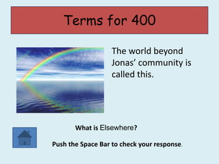 The Giver Review Game | PPT