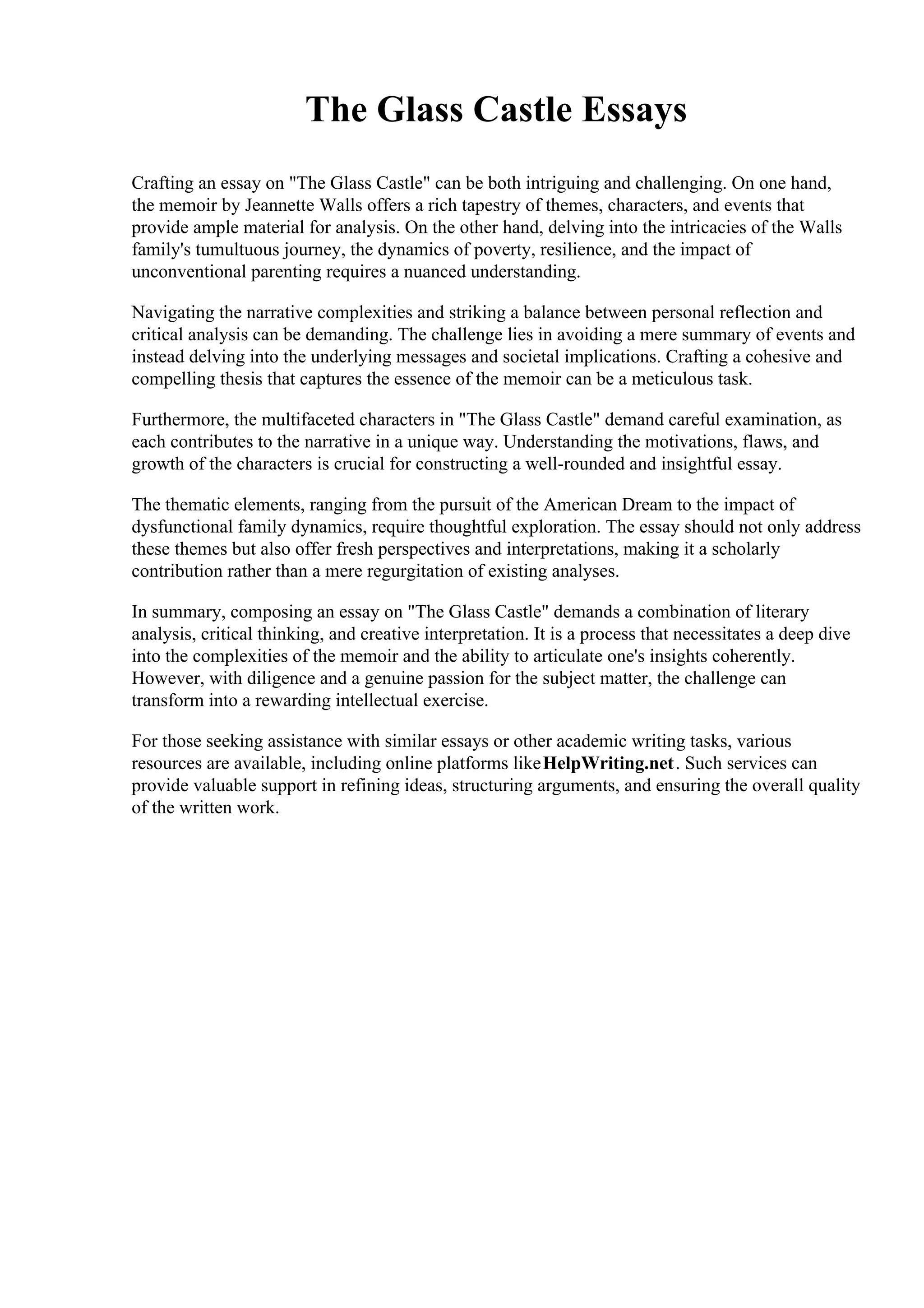 The Glass Castle Essays.pdf