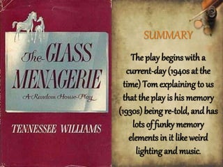 The Glass Menagerie by. Tennessee Williams | PPTX | Celebrity Families ...