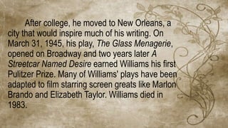 The glass menagerie | PPTX