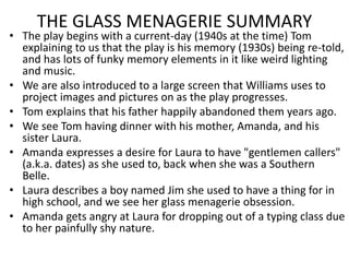 THE GLASS MENAGERIE by Nirmala Dhami | PPTX