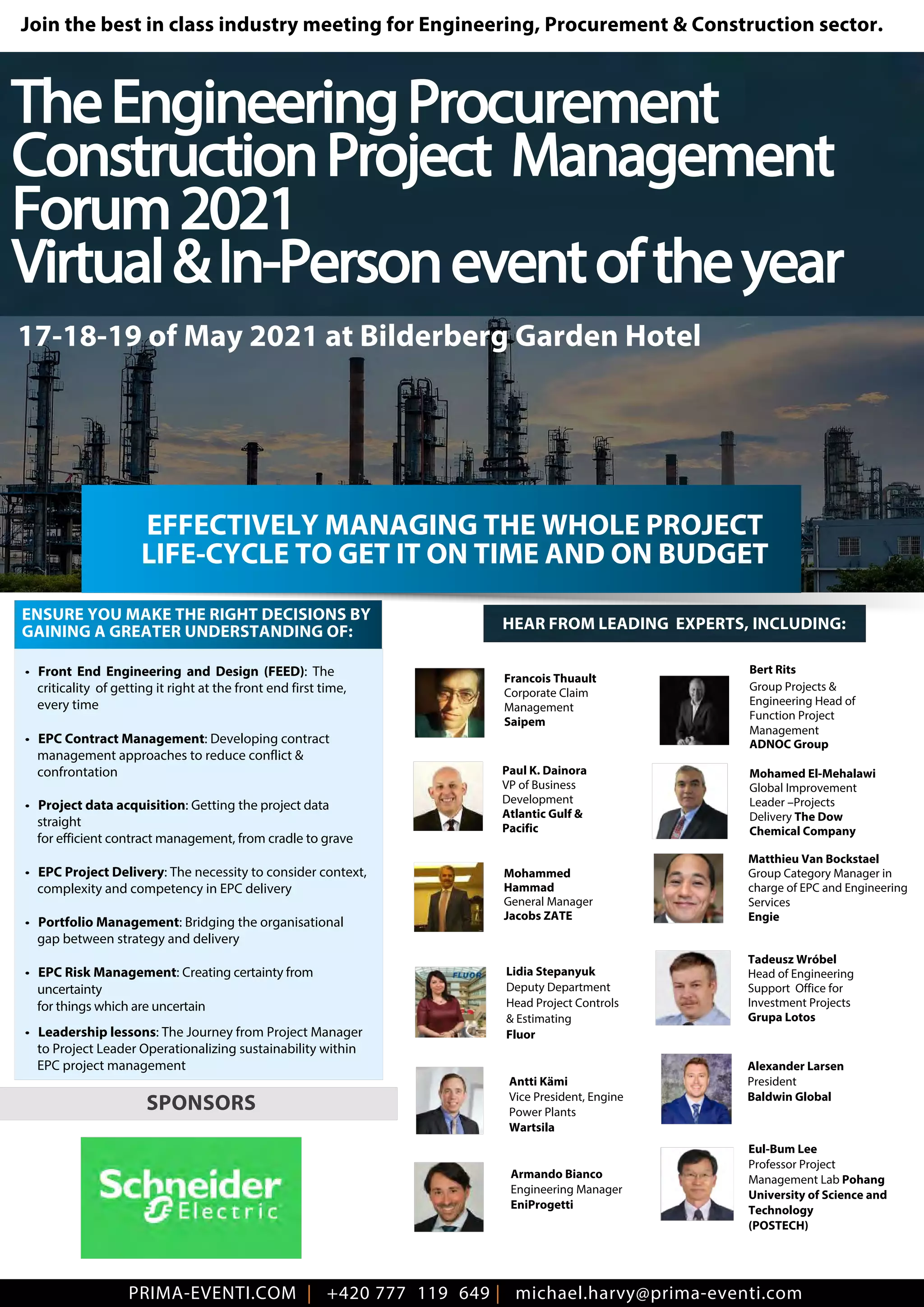Global EPC Project Management Summit 2021 | PDF | Construction Industry ...