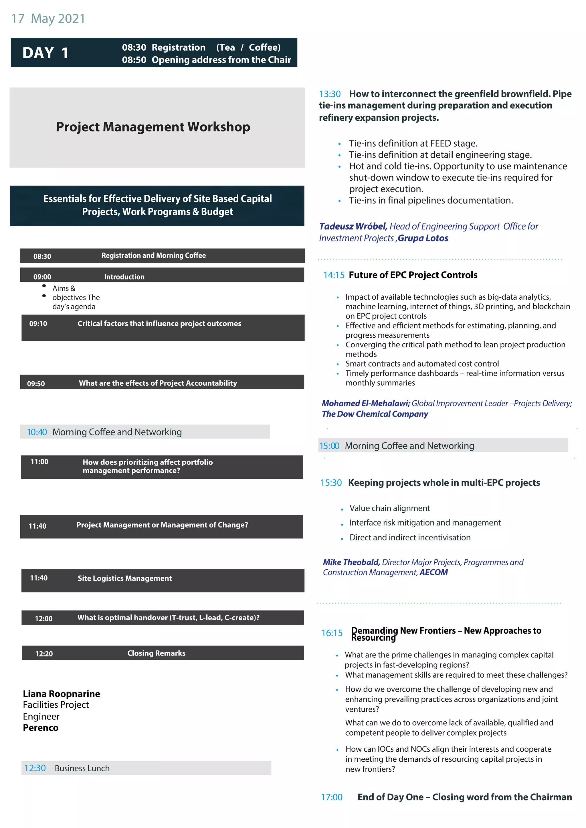 Global EPC Project Management Summit 2021 | PDF