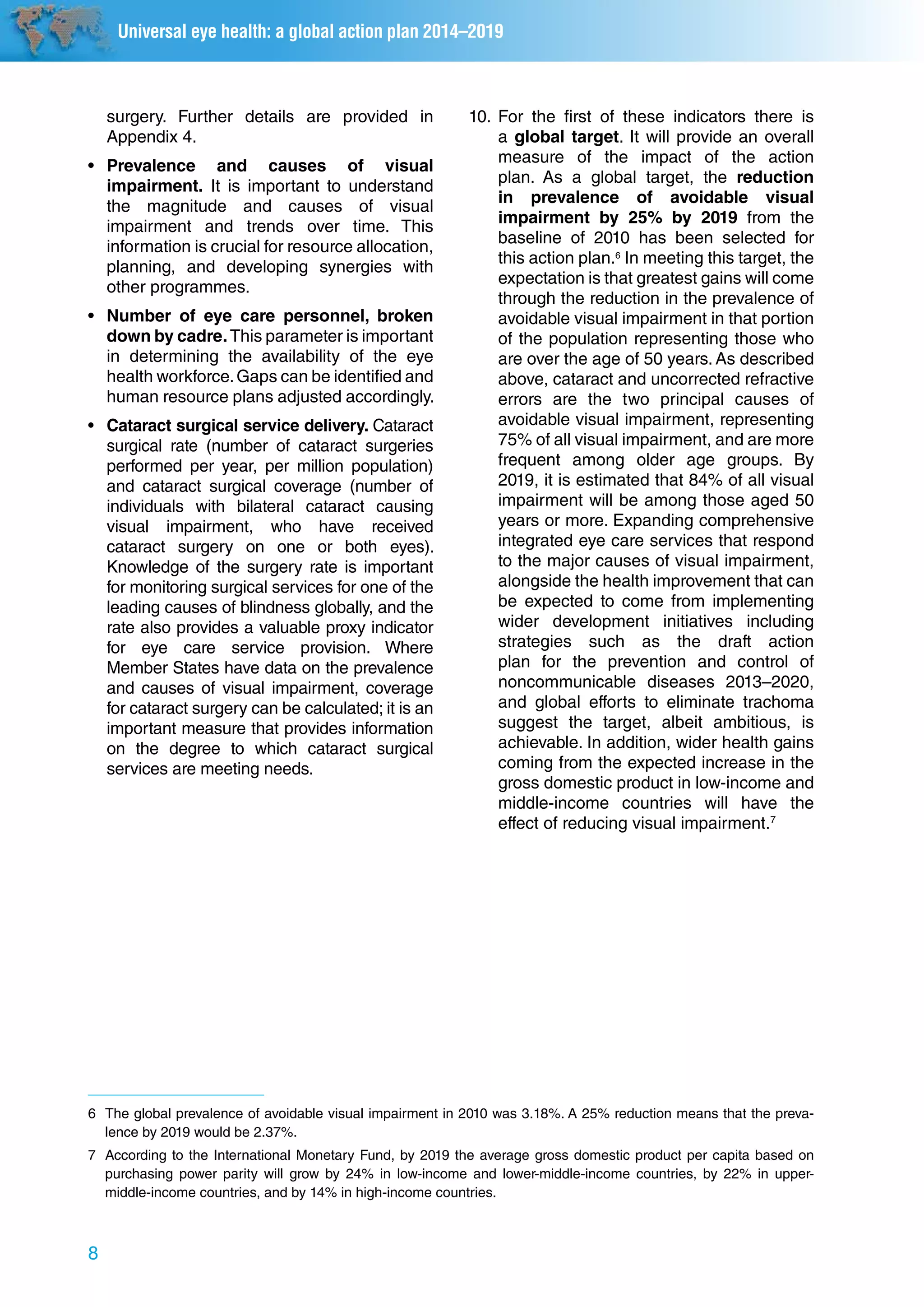 The global eye health action plan 2014–2019 | PDF