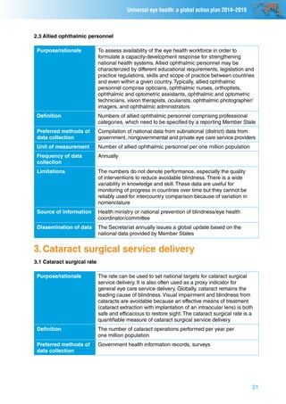 The global eye health action plan 2014–2019 | PDF