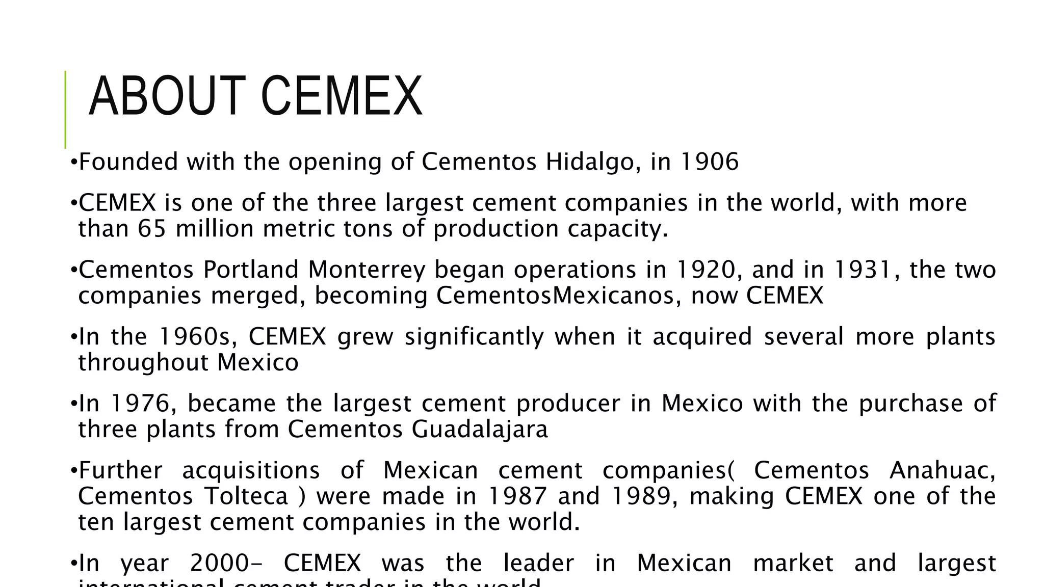 The globalization of cemex | PPTX