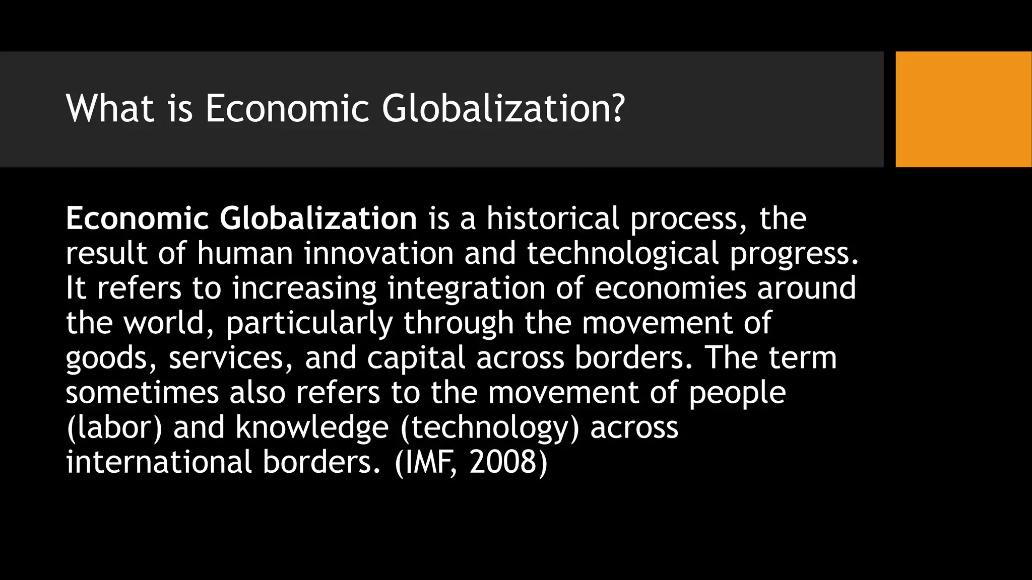 The globalization of economic relations | PPTX