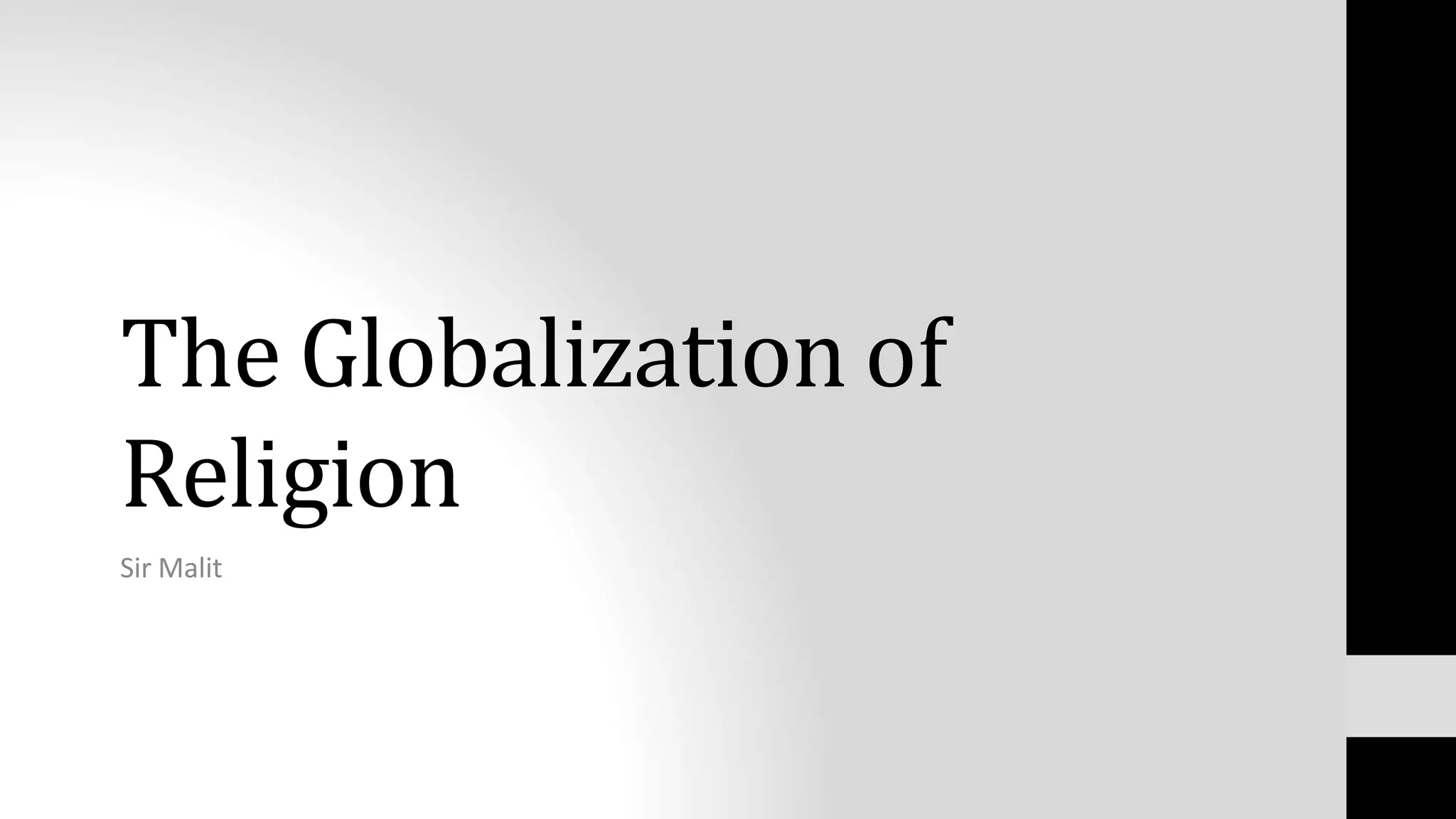 the globalization of religion | PPTX