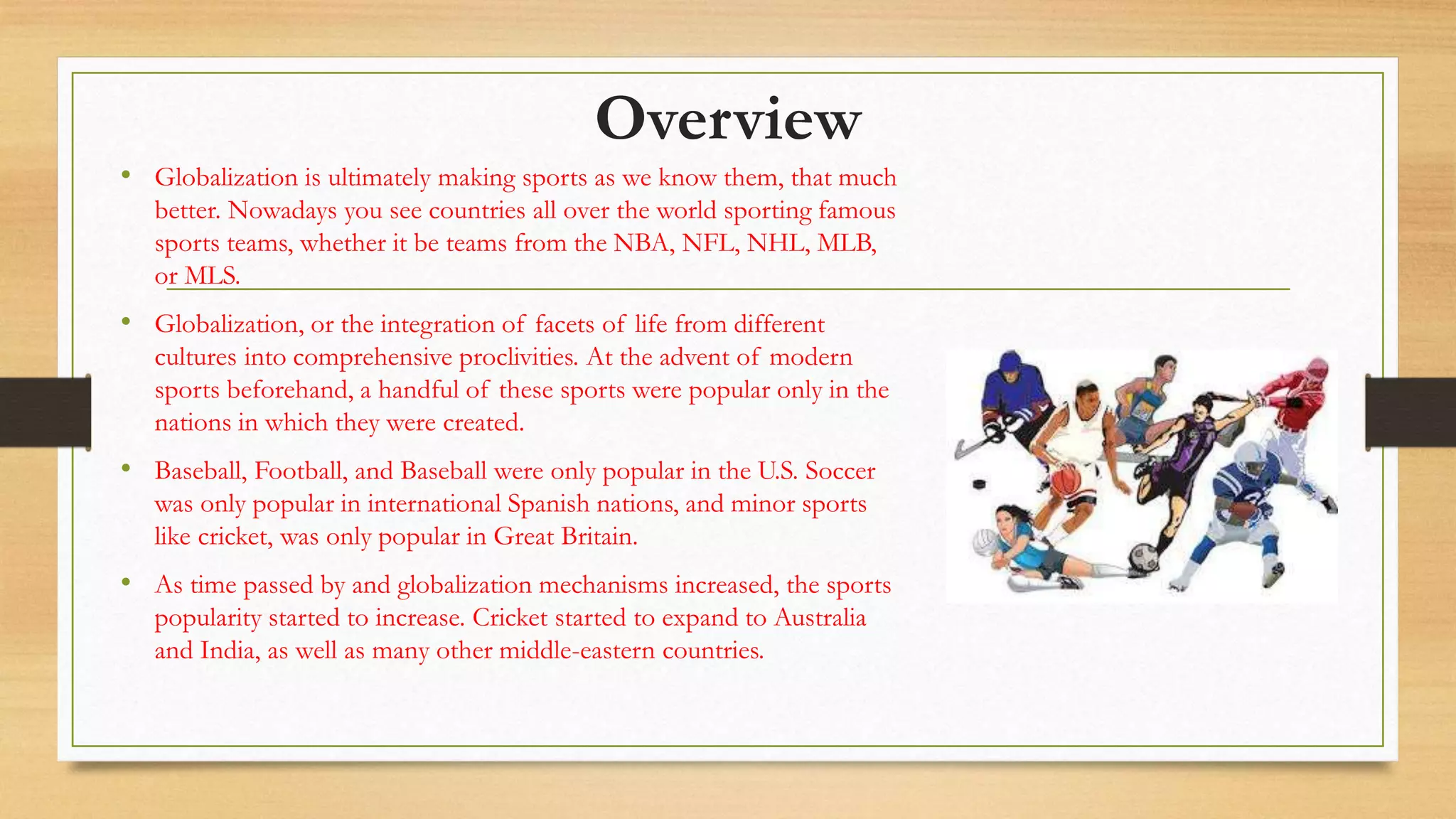 The globalization of sport | PPTX