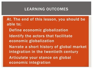 The Globalization of world economic | PPTX