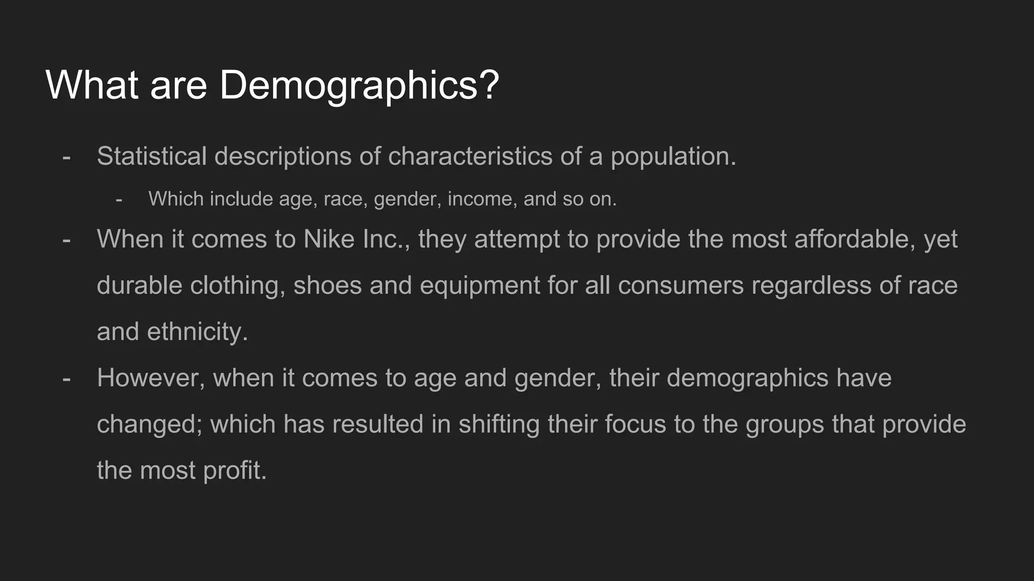 The Global Presence and Demographic Focus of Nike | PDF