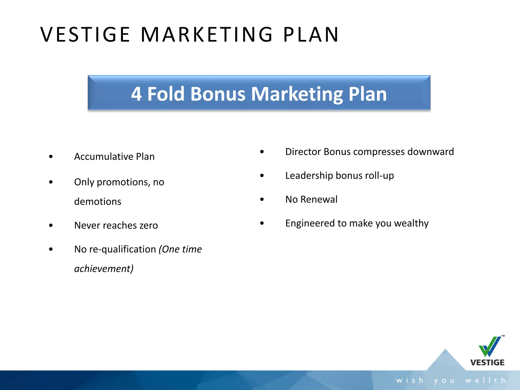 VESTIGE PLAN PRESENTATION | PDF