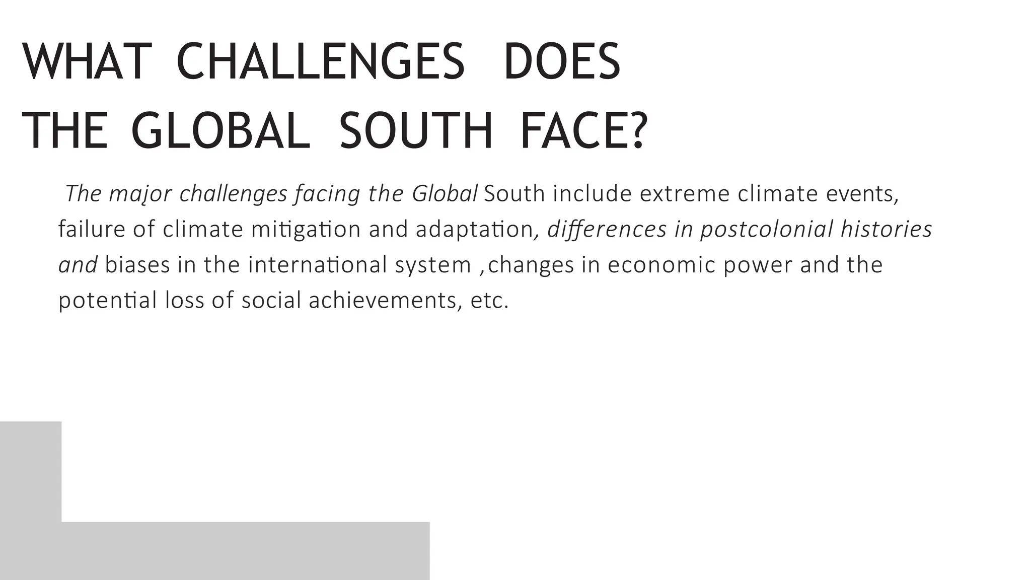 The Global South - The Contemporary World | PPTX